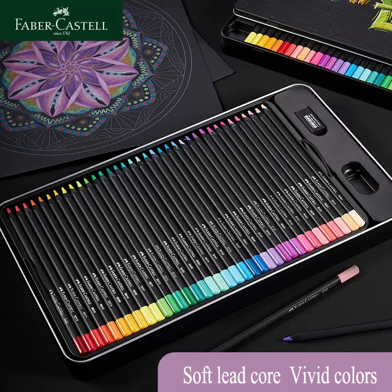 Faber-Castell-Black-Edition-24-48-72-Oil-Color-Pencil-Black-Wood-Soft ...