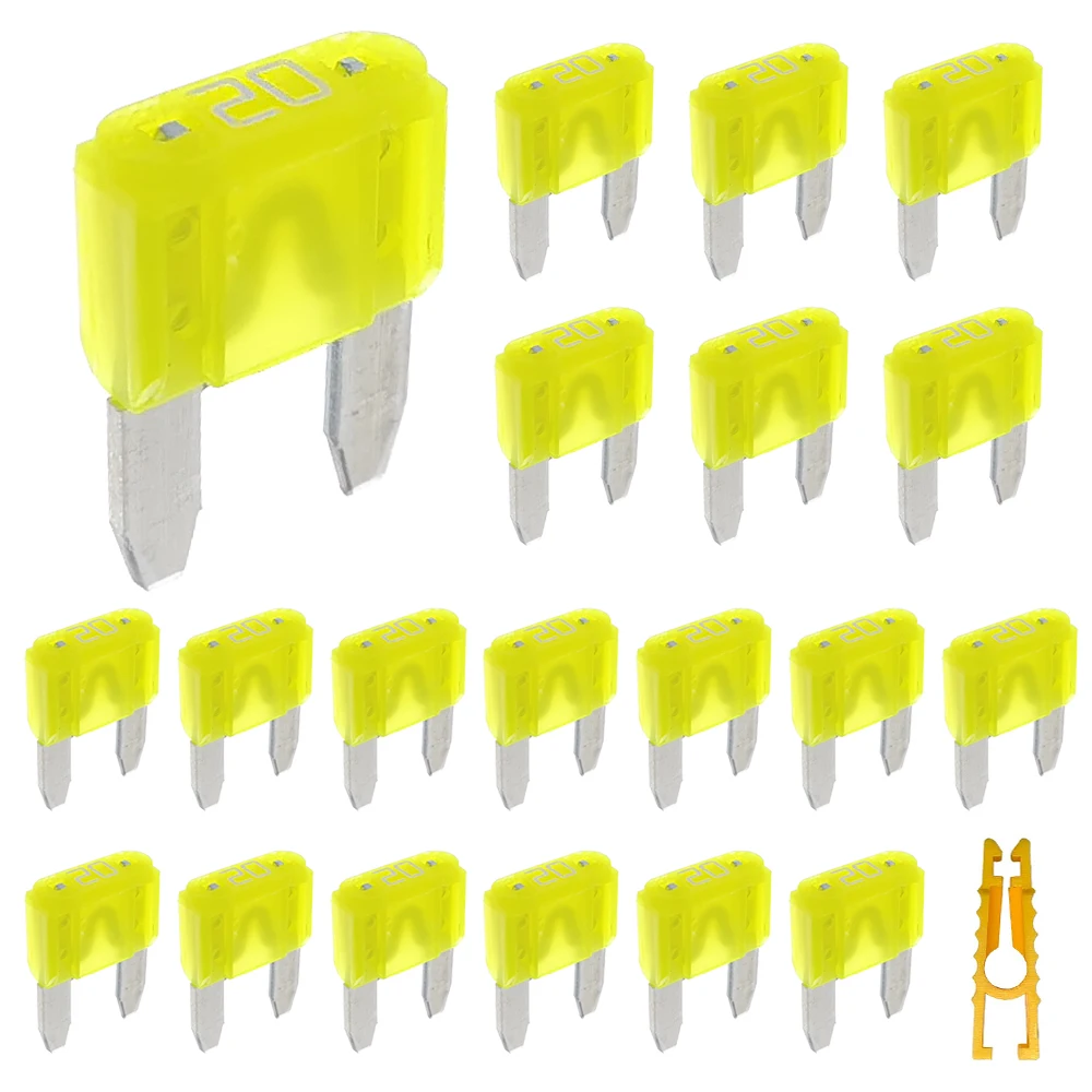 20pcs-Mini-Blade-Fuse-and-1-Fuse-Puller-20A-32V-Fast-Blow-for ...