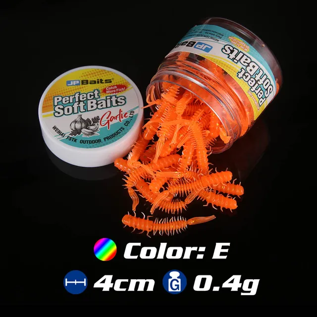 Silicone worm soft fishing lure 4cm 0.4g Artificial rubber Earthworm ...