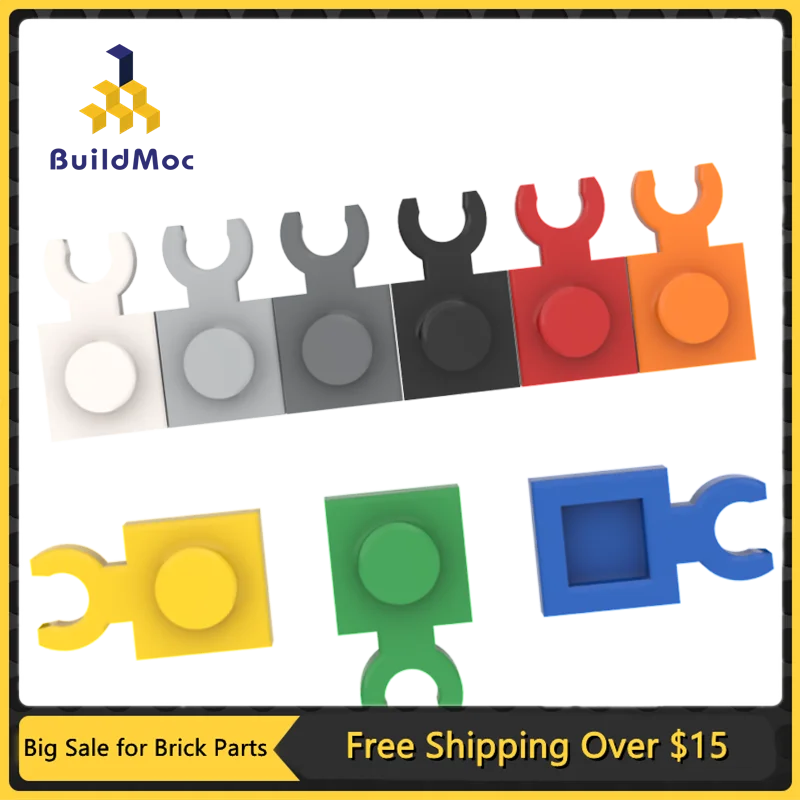 10Pcs MOC Parts 60897 4085 Plate Special 1 x 1 with Clip Vertical ...