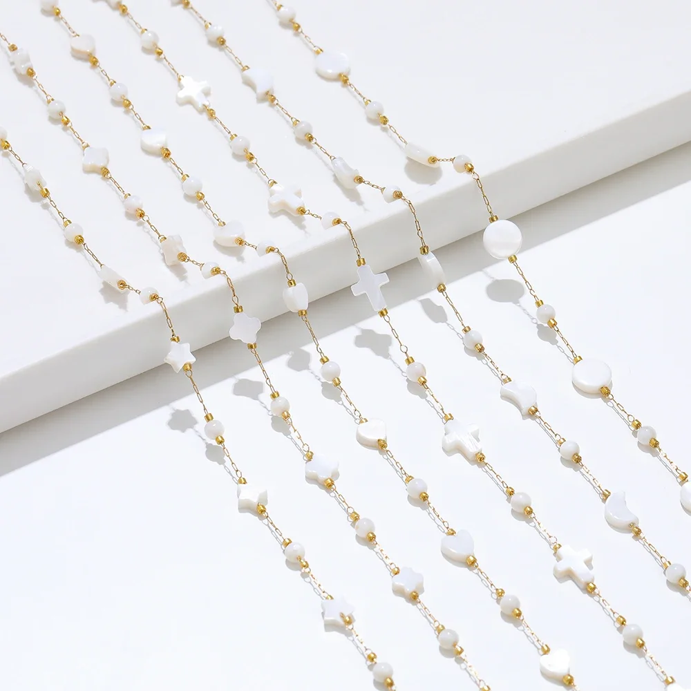 1-Meter-Stainless-Steel-Natural-Shell-Chains-for-DIY-Women-Girls ...