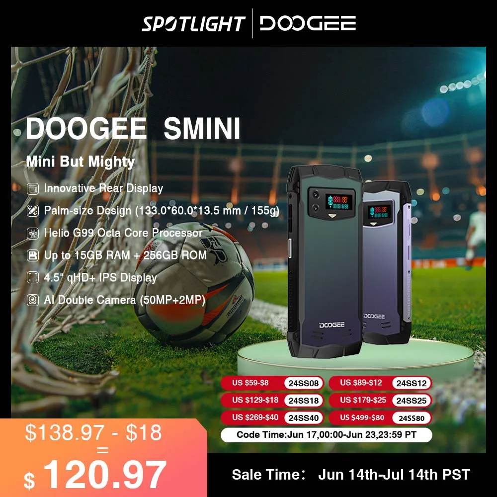 DOOGEE-Smini-4-5-qHD-Display-50MP-Camera-Helio-G99-8GB-7GB-Extended-RAM ...