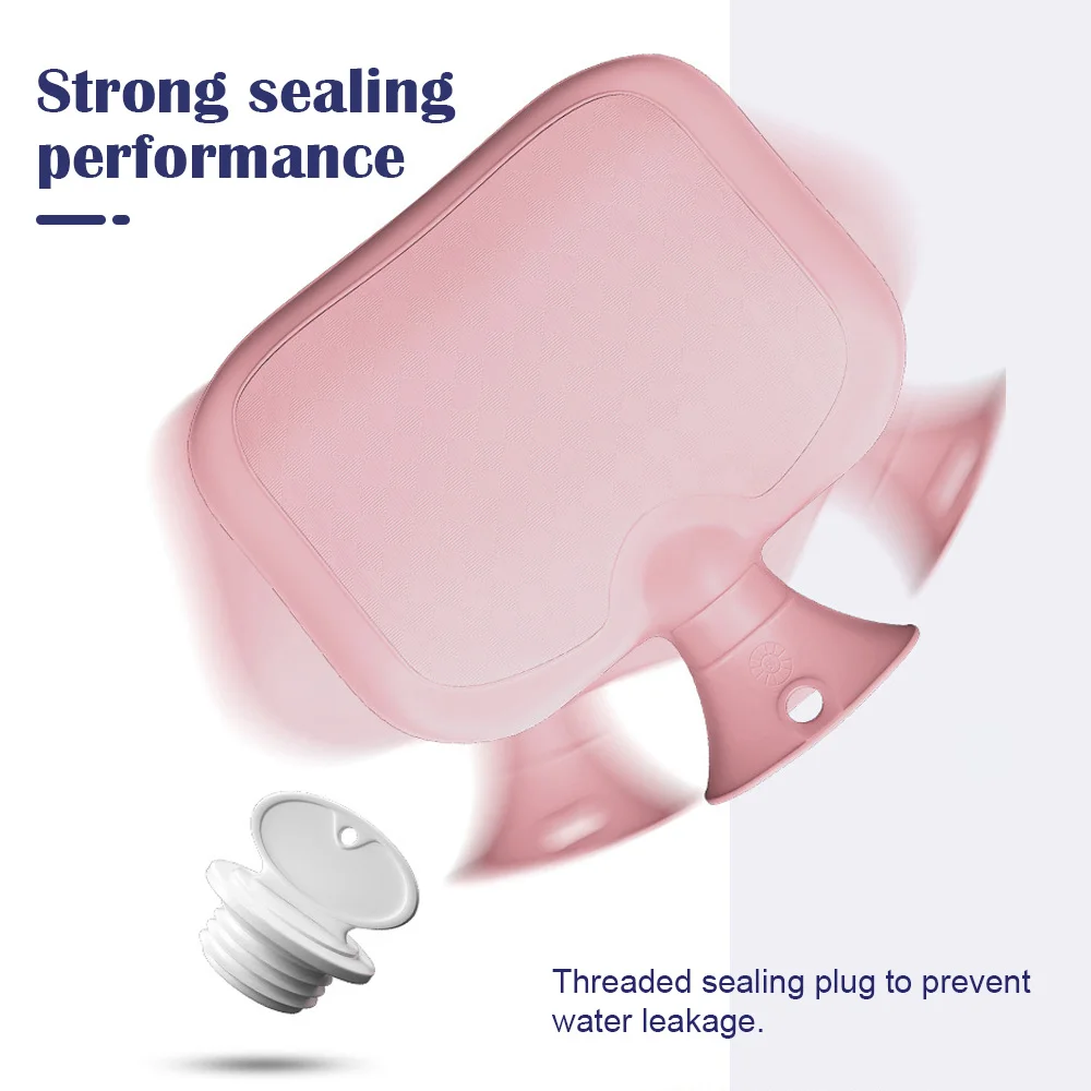 Chaufferette,Sac d'eau chaude Portable,Injection d'eau,fausse fourrure ...