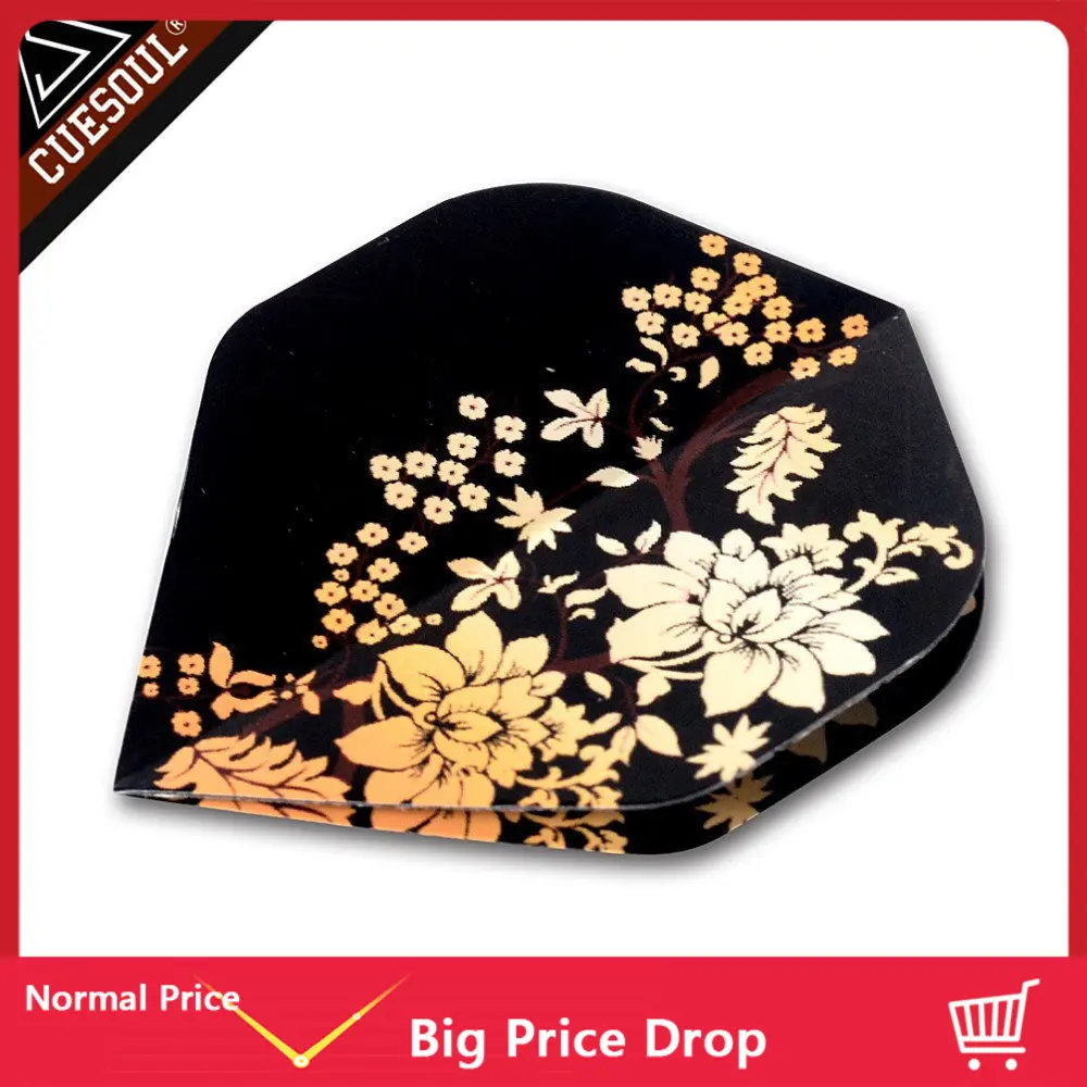 CUESOUL-9pcs-Professional-Dart-Flights-Dart-Tails-Wings-Black-With-Very ...