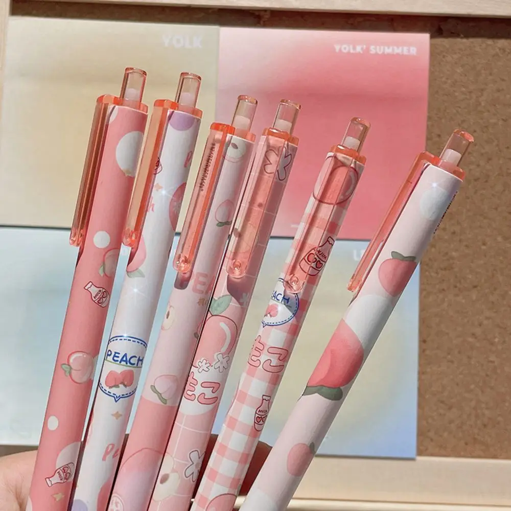 Cute Colorful Refill Learning Office Supplies Stationery Peach Gel Pens ...