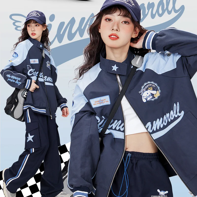 Genuine Kawaii Sanrios Cinnamoroll New Bf Wind Motorcycle Jacket Female ...