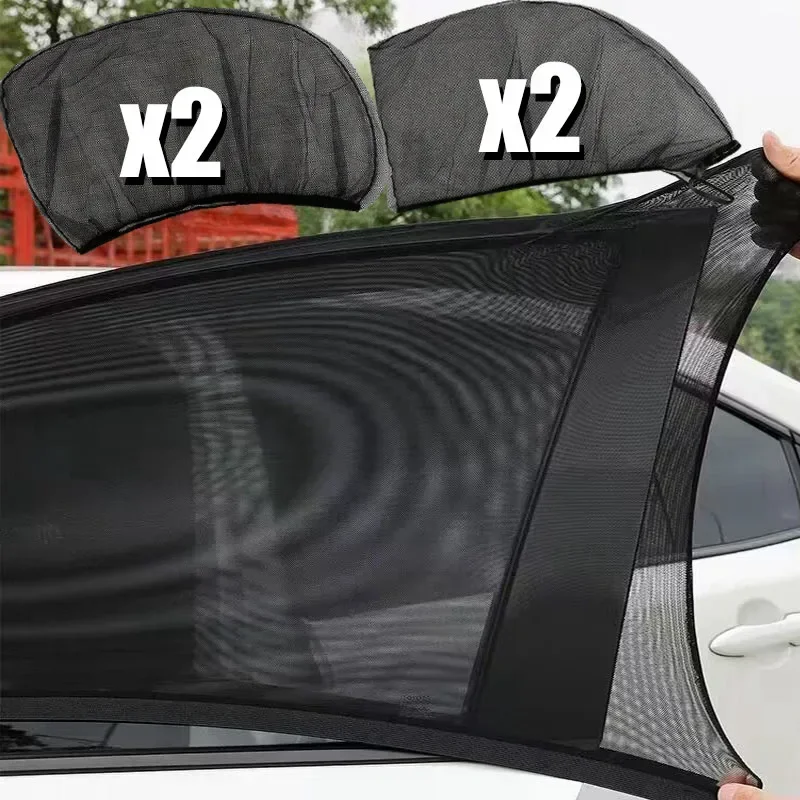 2pcs Car Rear Side Window Sunshade UV Protect Shield Mesh Prevent ...