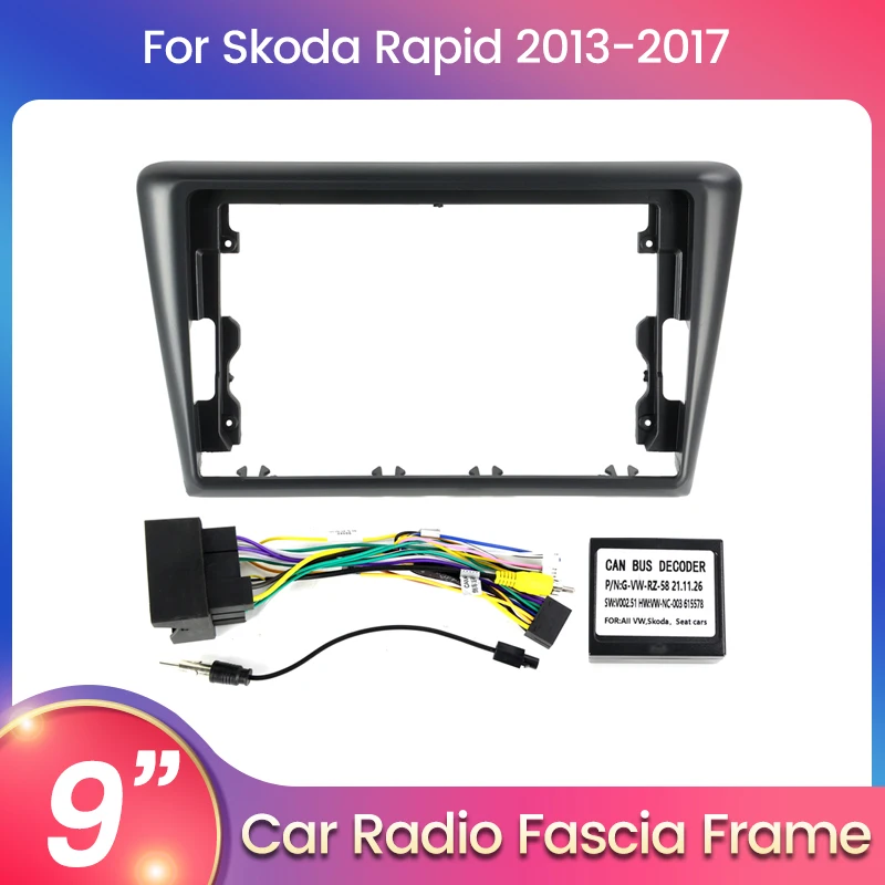 For-Skoda-Rapid-2013-2017-Car-Radio-Fascia-Frame-Dashboard-Tape ...
