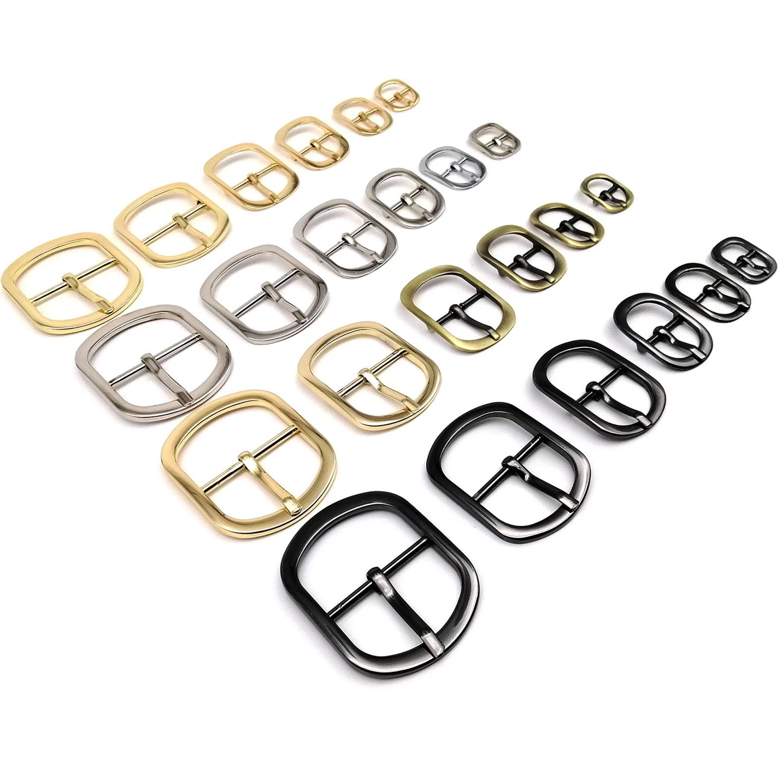 Metal Inner Wide 13 15 20 25 32 38mm Adjust Roller Pin Buckle Snap Oval ...