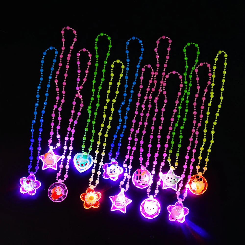 12-30Pcs-LED-Light-Up-Cartoon-Necklace-Kids-Birthday-Party-Wedding ...