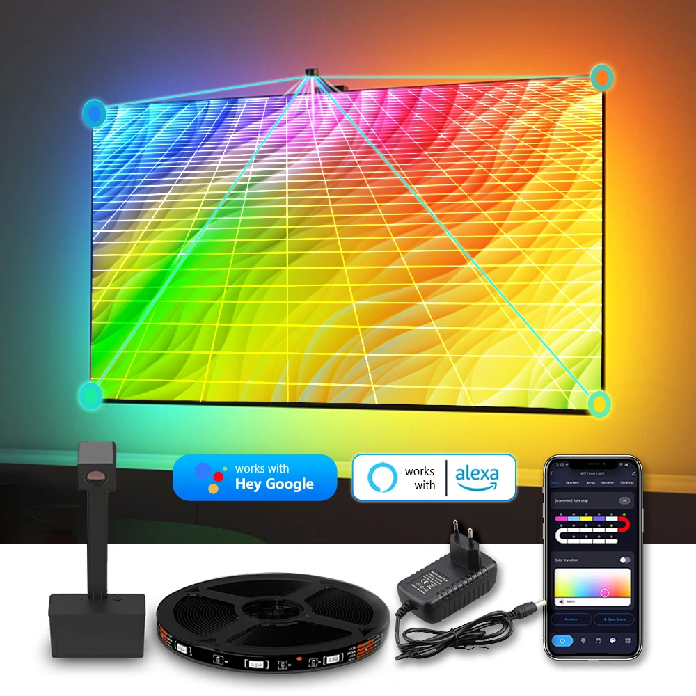 Novo Ambiente Tv Led Backlights Para 55-65 Polegada Tvs Tela Da Câmera ...