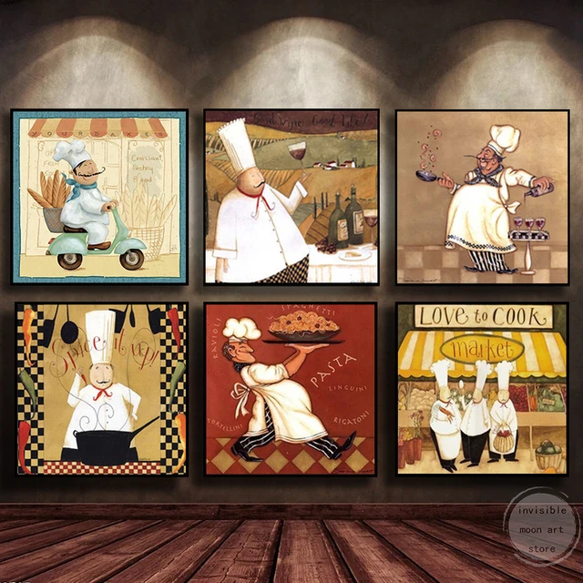 Cartoon Italian Chef With Pasta