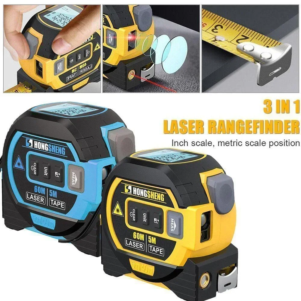 3-In-1-Laser-Tape-Measure-Rangefinder-5m-Tape-Ruler-Infrared-High ...