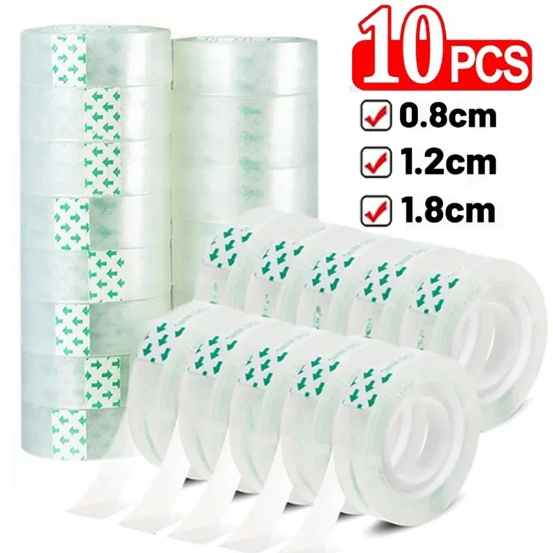 1-10 Rolls Transparent Tape Refills Clear Tape Refills for Dispenser ...