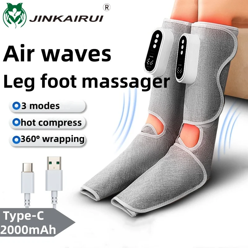 Hot Compress Leg Massager 360° Full Wrap Air Pressure Massage Leg ...
