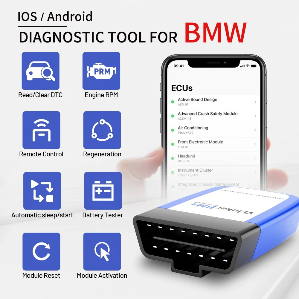 Automotive-Diagnostic-Scanner-For-BMW-Bluetooth-3-0-4-0-OBD1-Vehicle ...