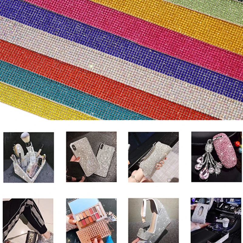 Self-Adhesive-Crystal-Rhinestone-Sticker-Shiny-Glass-Rhinestone-Ribbon ...