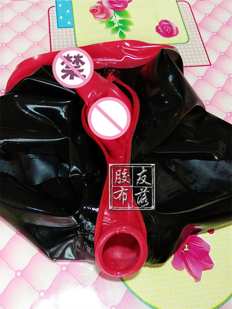 Men Latex Boxer Zip Hidden Two Sheath Latex Underwear Custom Made ...