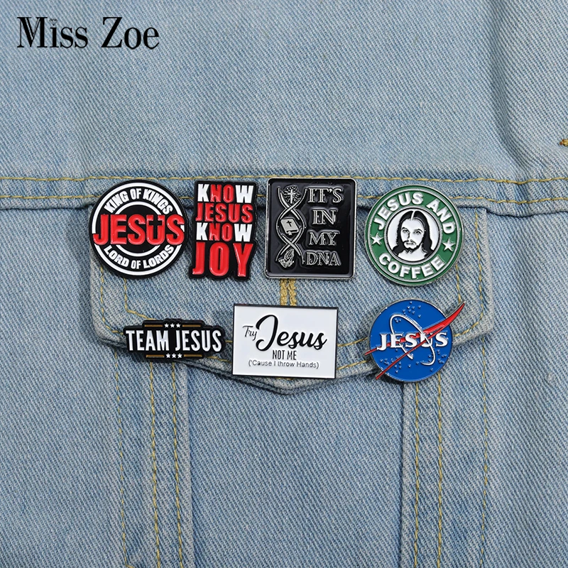 Christian-Jesus-Enamel-Pins-Custom-KNOW-JESUS-KNOW-JOY-Brooches-Lapel ...