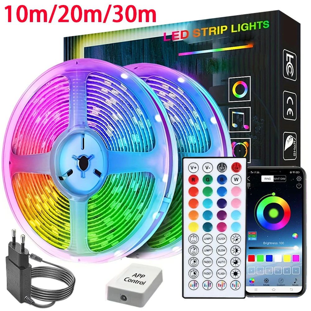 LED-Leuchten-f-r-Raum-musik-Sync-RGB-LED-Streifen-Lichter-10m-20m-30m ...