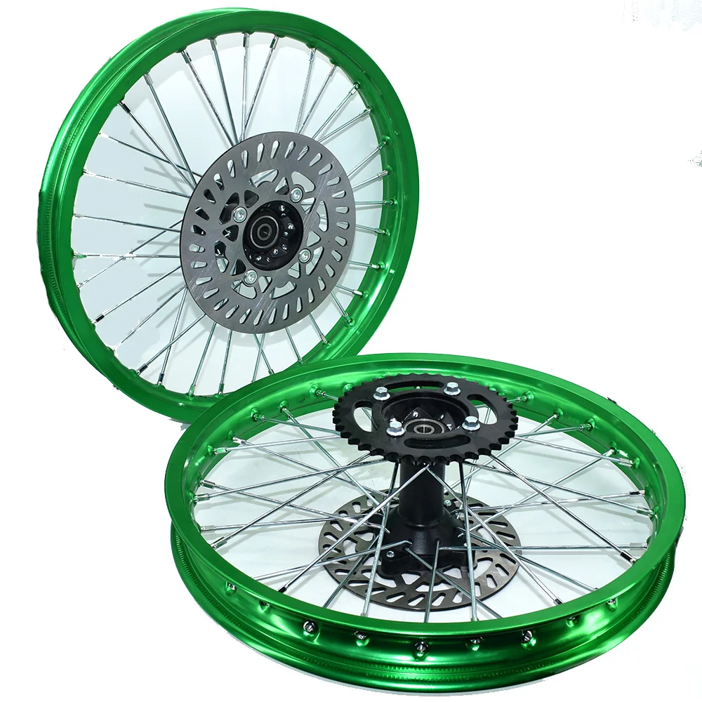 1.60 17 inch Front Rear Rims Aluminum Alloy Wheel with sprocket disc ...