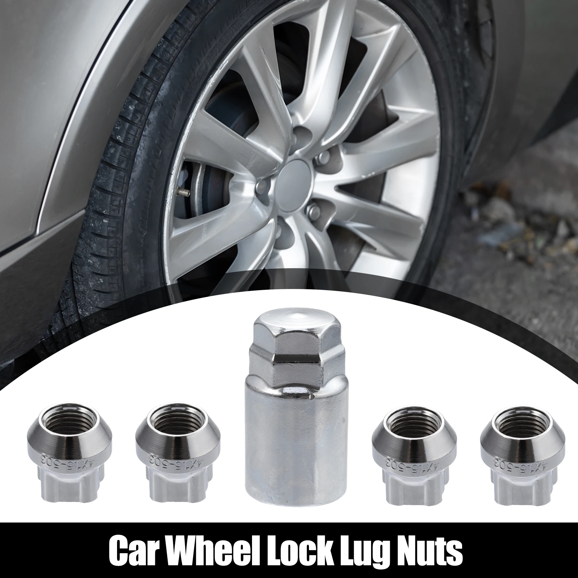 X Autohaux M14x1.5 Car Wheel Lock Lug Nuts Set Anti Theft Lug Nut Screw ...