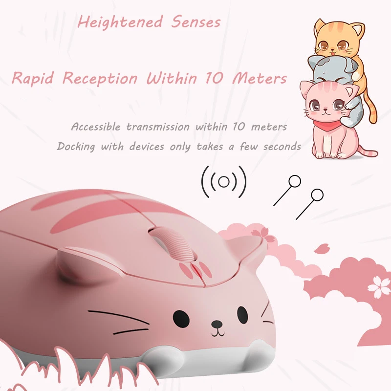 Cute-Cat-Meow-Wireless-Mouse-Ergonomic-Small-Portable-Wireless-Office ...