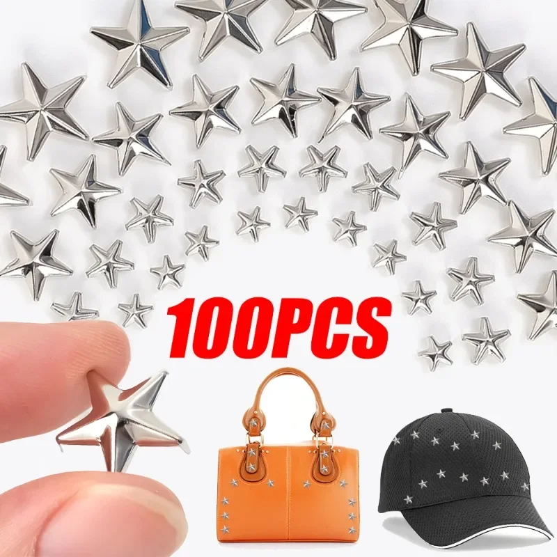 100-10pcs-Star-Rivets-Metal-Rock-Punk-DIY-Crafts-Accessories-Metal ...