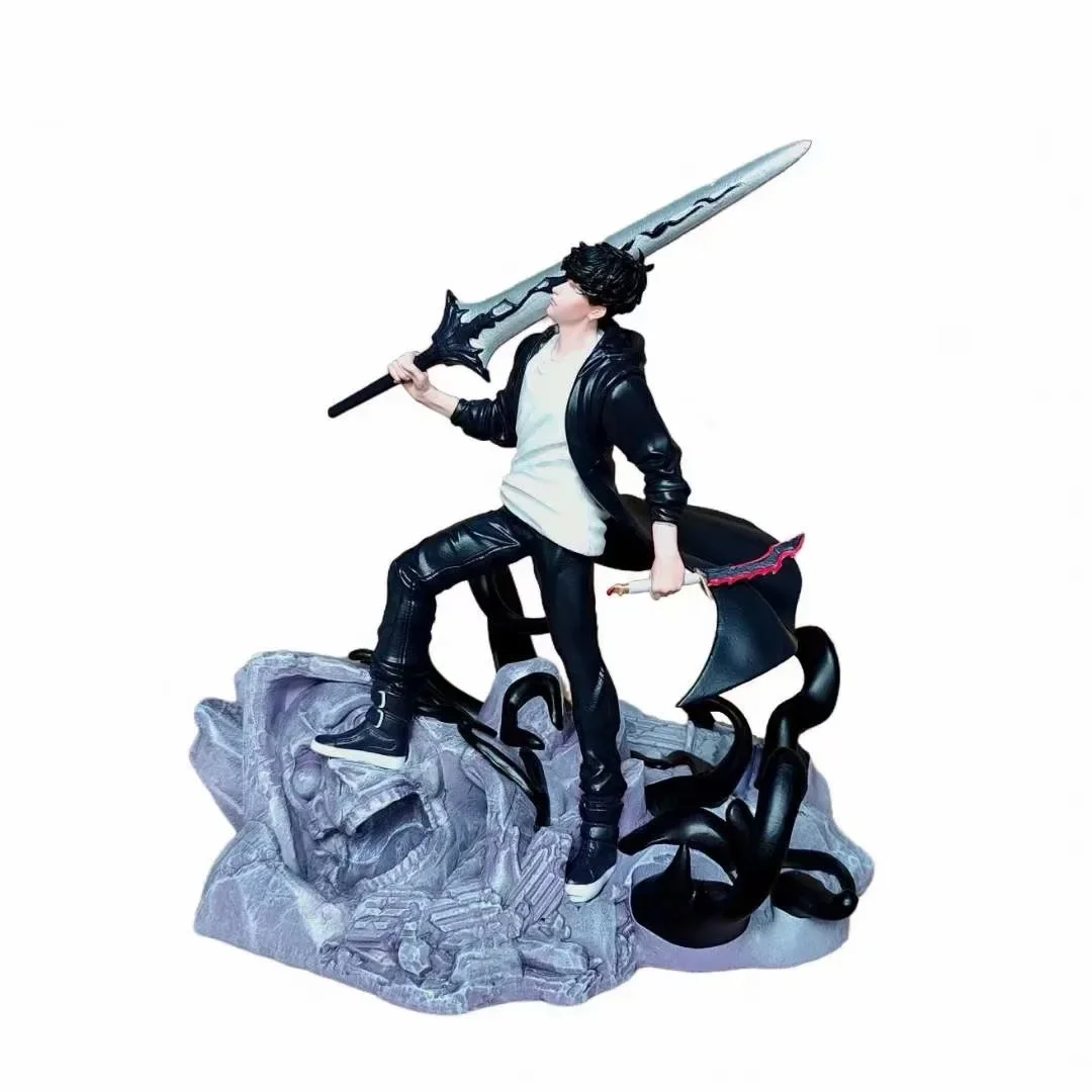 Sung-Jin-woo-Shadow-King-Anime-Figures-Dungeon-Battle-Stance-Model ...
