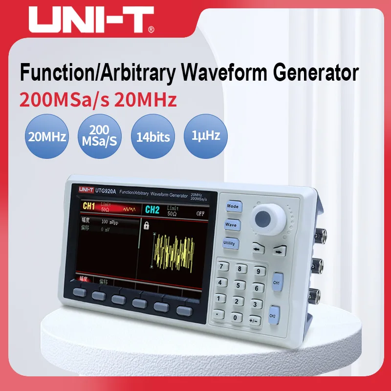 UNI-T-UTG920A-Function-Arbitrary-Waveform-Generator-Double-Channel-Frequency-Meter-200MS-s ...
