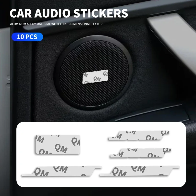 10pcs-3D-Metal-Auto-Aluminum-Hi-Fi-Speaker-Audio-Stereo-Labeling ...