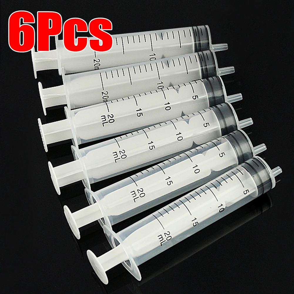 Jeringas-de-pl-stico-hidrop-nicas-6-piezas-20mL-inyector-de-muestra-de ...