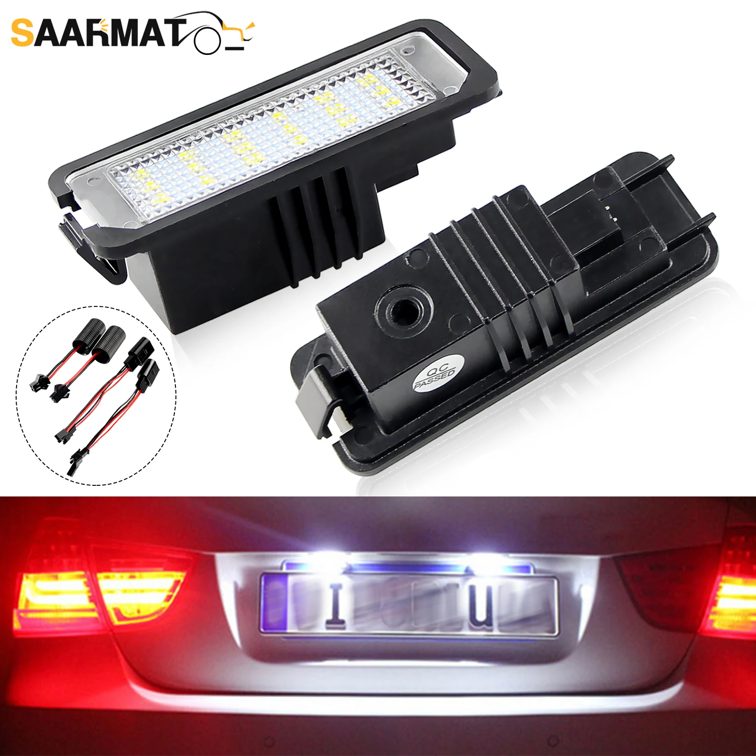 2pcs Canbus Car LED Number License Plate White Lights for VW GTi Golf 4 ...