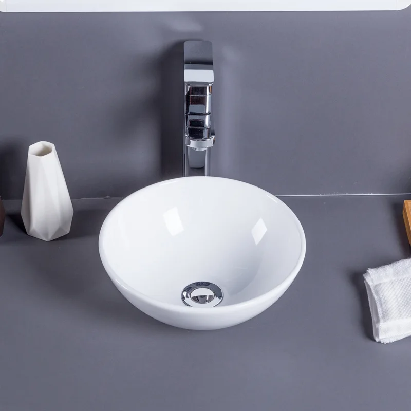 Mini-Ceramic-Washbasin-Round-White-Bathroom-Sink-Balcony-Ultra-small ...