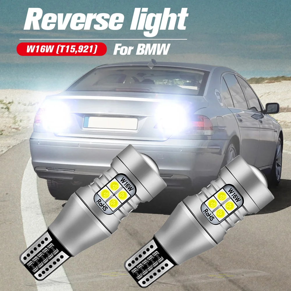 BMW E65 E66 E67 F01 F02 F03 F04 X3 E83 F25 X5 E70 Z4 로드스터 E89 용 2x LED 리버스 라이트 전구 백업 램프 W16W T15 ...