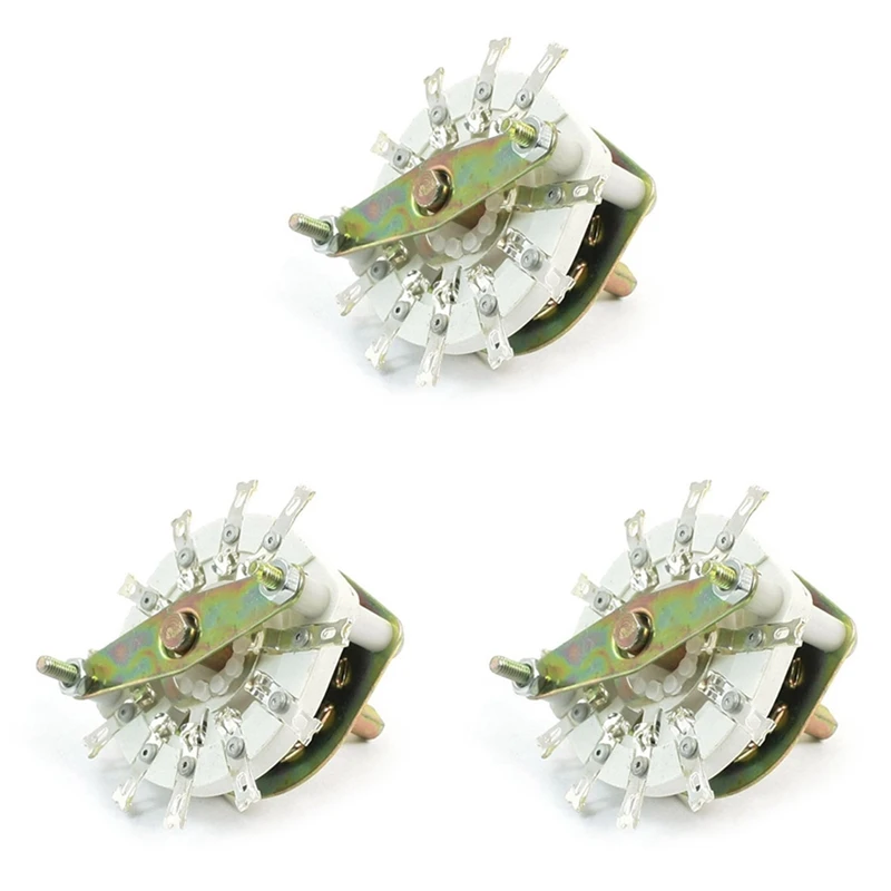 HOT! 3X 1P10T 1 Pole 10 Position One Deck 11 Pins Band Channel Rotary ...