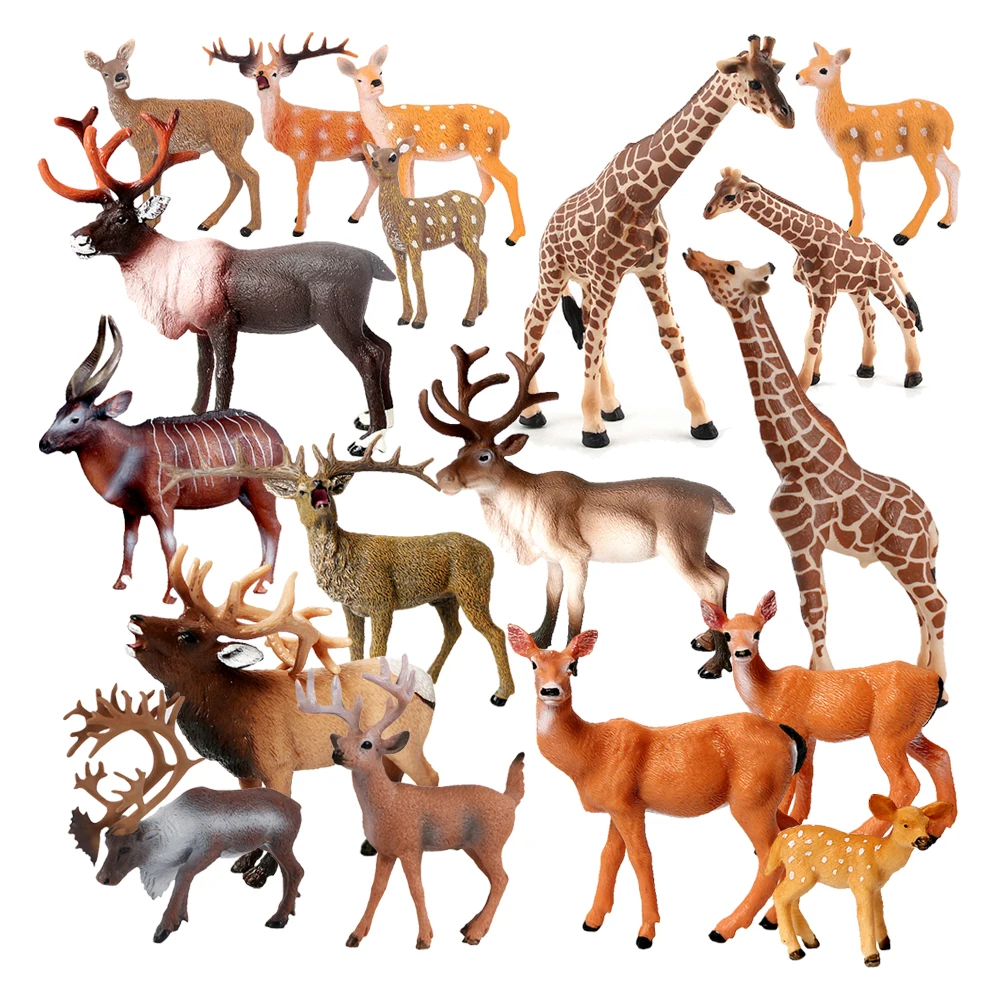 Animal-Figure-Toy-Giraffe-Deer-Antelope-eland-Figurines-Action-Figures ...