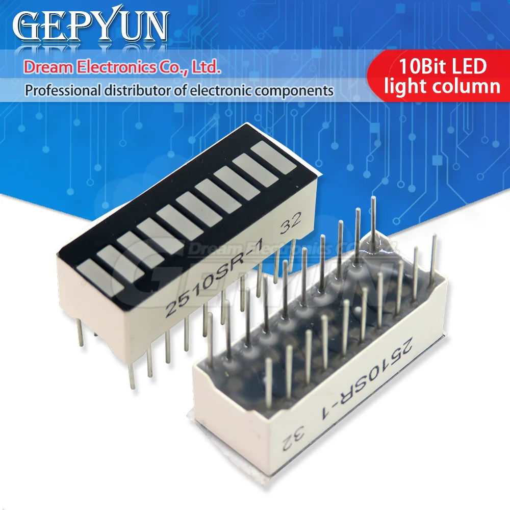 2pcs LED Display 10 Segment Bar Graph Red Green Blue White Yellow Green Numbers Signs Cube Bars ...