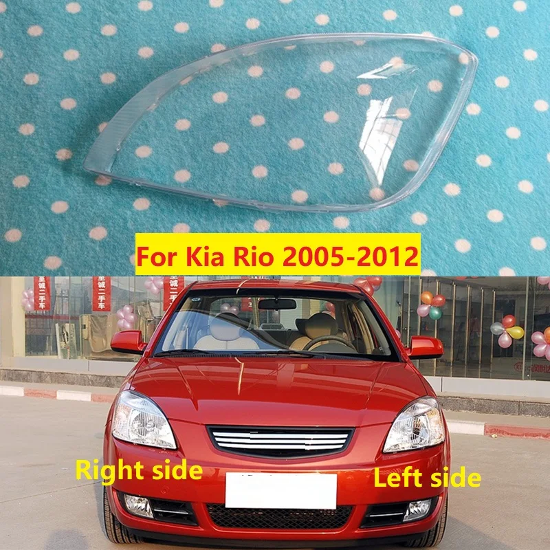 For-Kia-Rio-2005-2012-Front-Headlight-Cover-Lampshade-Shell-Headlamp ...
