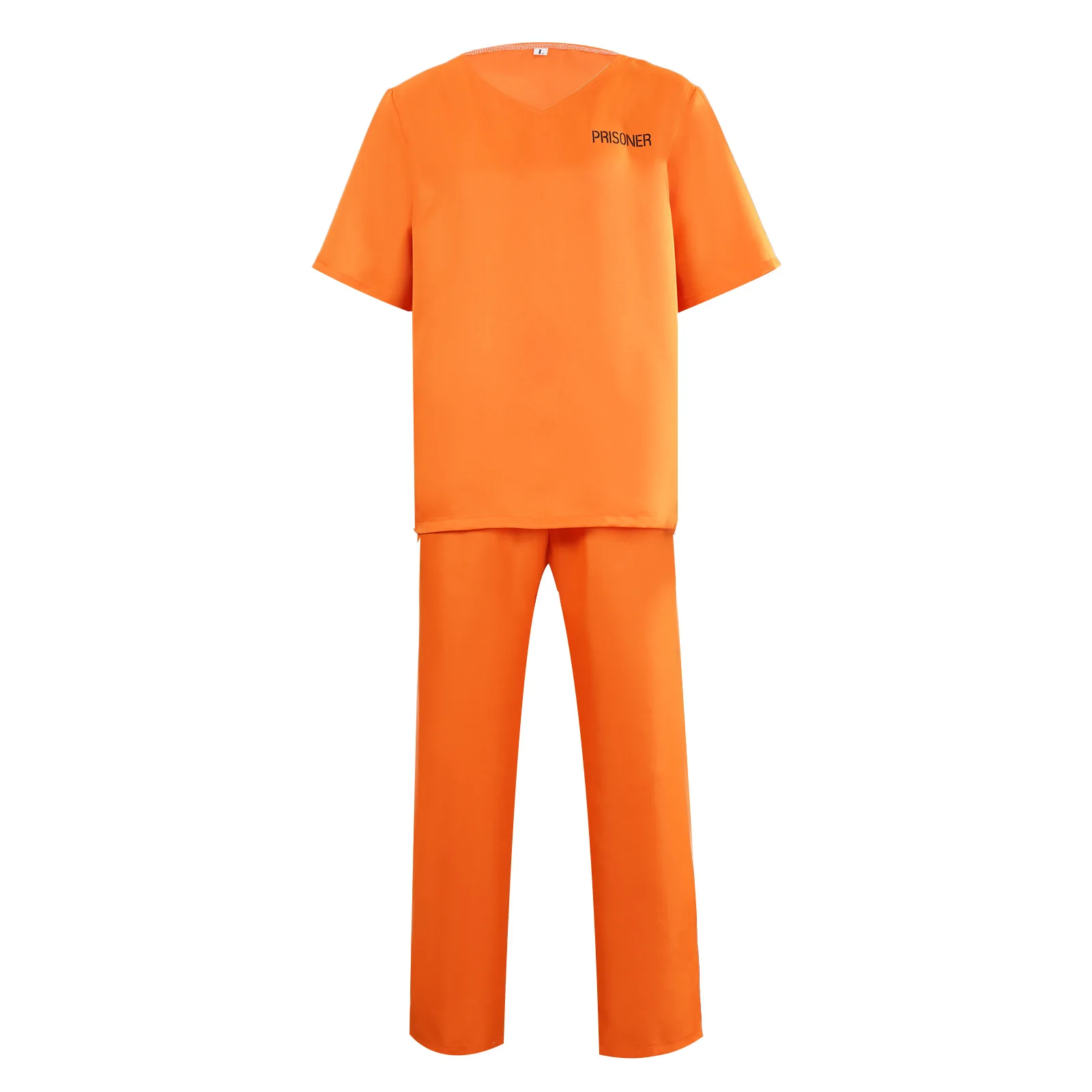 Prisoner Inmate Cosplay Costume Jumpsuit Jailbird Outfit Orange Jail ...