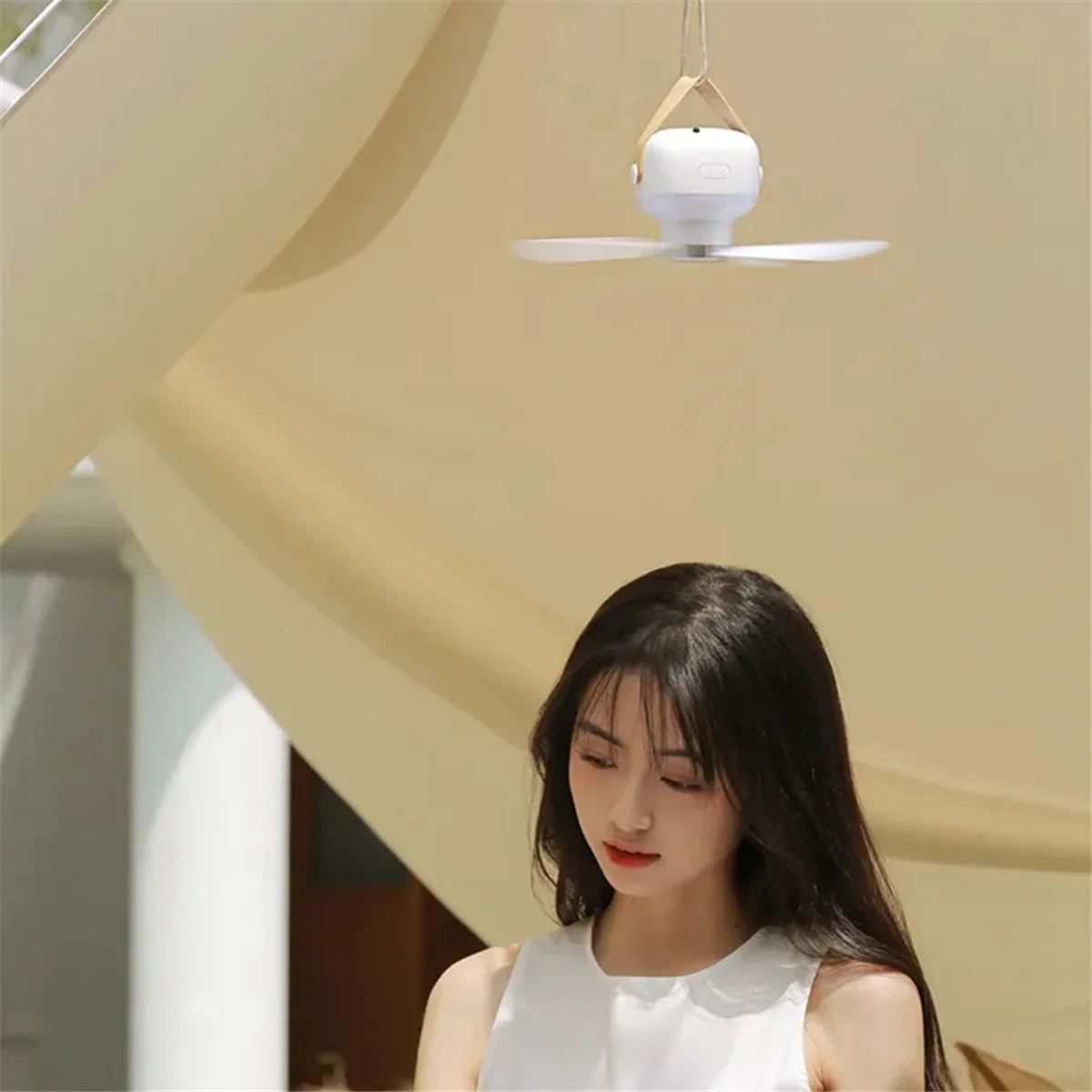 Portable-Ceiling-Fans-with-LED-Lighting-7200mAh-Outdoor-Camping-Fan ...