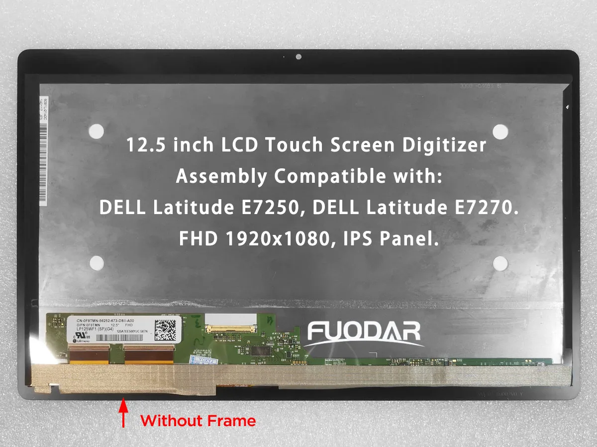 12.5" LCD Screen Touch Digitizer Assembly with Frame for DELL Latitude ...