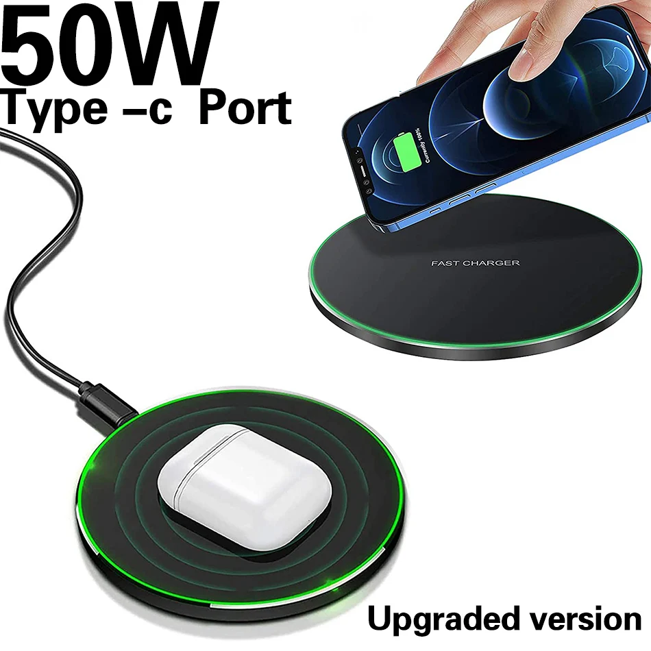 Qi Iphone Charger Fast Charge | 50w Iphone Wireless Charger - 50w Qi Wireless Charger - Aliexpress