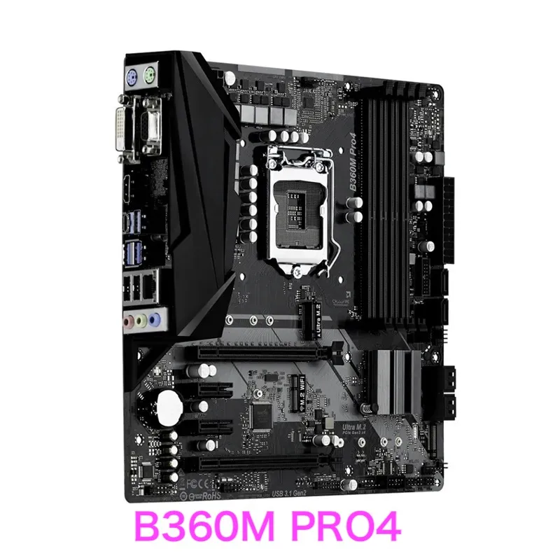 Asrock B360M PRO4 Motherboard Support 8th Generation CPU LGA 1151 DDR4 ...