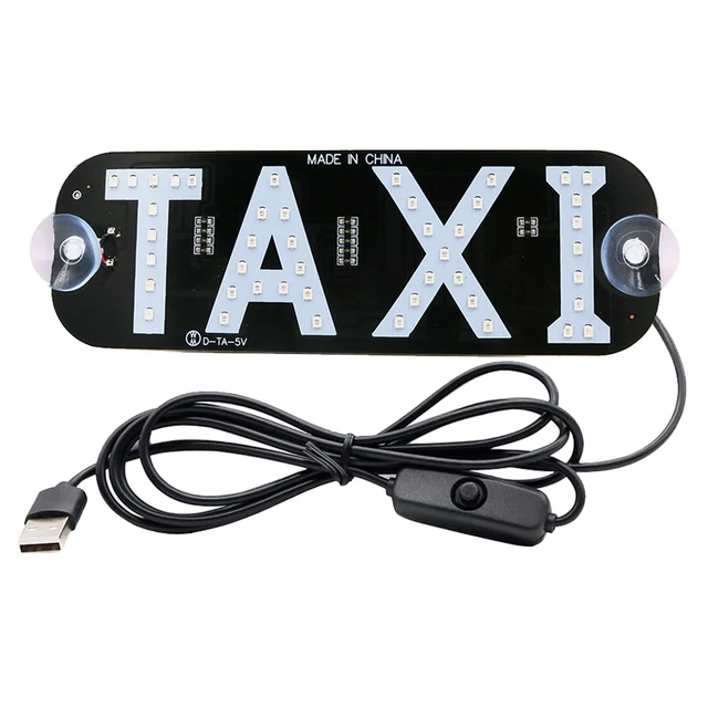 1pcs Taxi Sign Led Car Windscreen Cab Indicator Lamp 5V Windshield Taxi ...