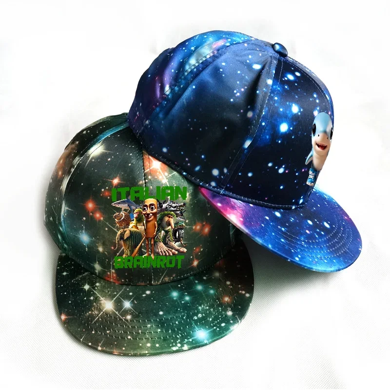 Italian Brainrot Baseball Hats Fashion Starry Sky Game Anime Figure ...