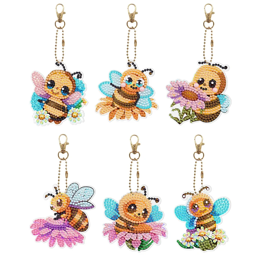 6-Pcs-Double-Sided-Diamond-Art-Keyring-Special-Shape-Diamond-Painting ...