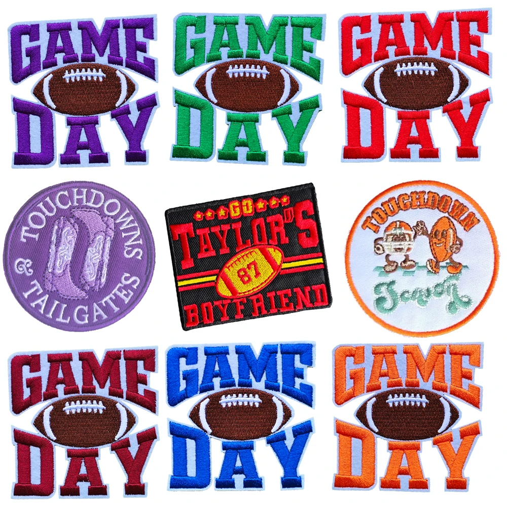 Game Day Emblem Clothing Accessories Badge Sticker Embroidered ...