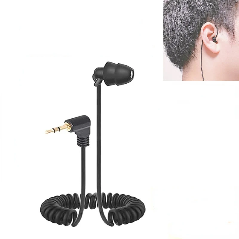 Spring-Earphones-Single-Side-Headphones-3-5mm-In-Ear-Earbuds-Wired ...