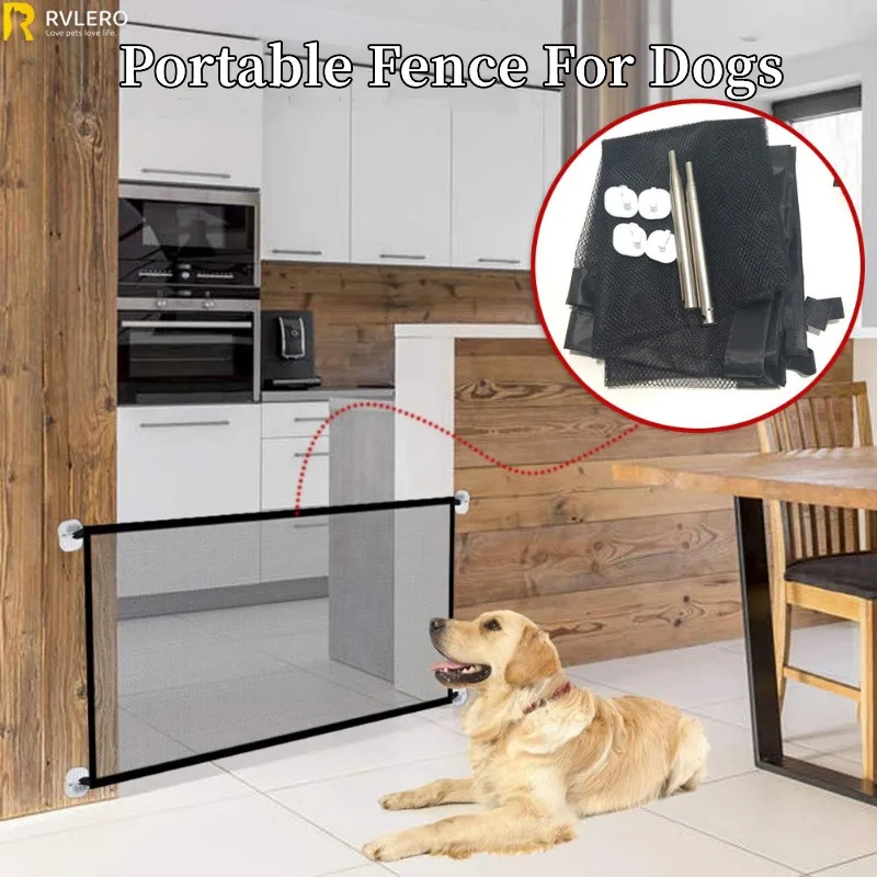 Family Pet Isolation Net Dog Divide Door Portable Folding Fence Indoor ...